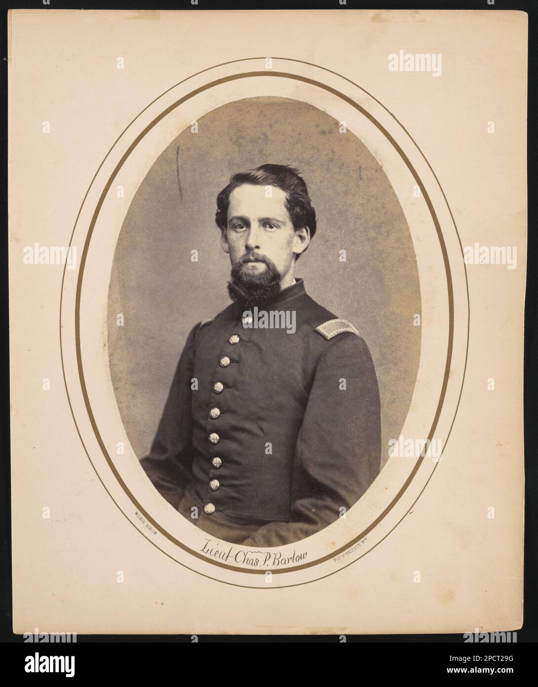 Second Lieutenant Charles P. Barlow of Co. E, 150th New York Infantry Regiment in uniform / Slee ...
