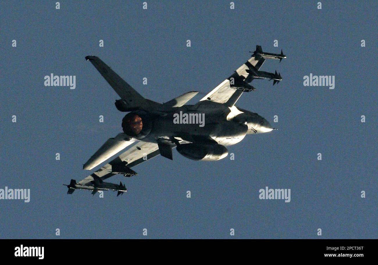 An Israeli warplane takes off to a mission in Lebanon from an air force ...