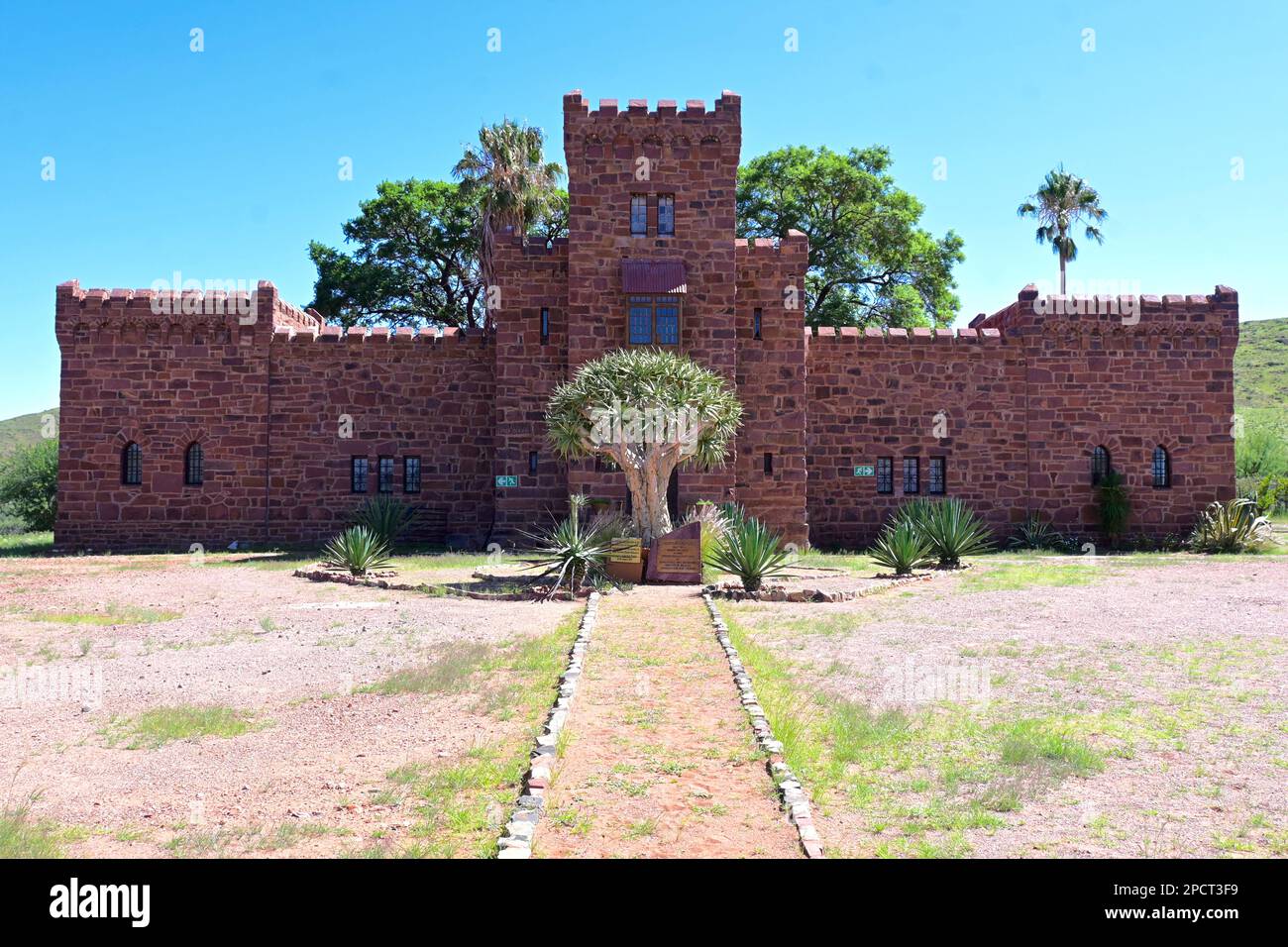 Duwisib colonial castle in Southern Namib desert, Namibia, Africa Stock ...