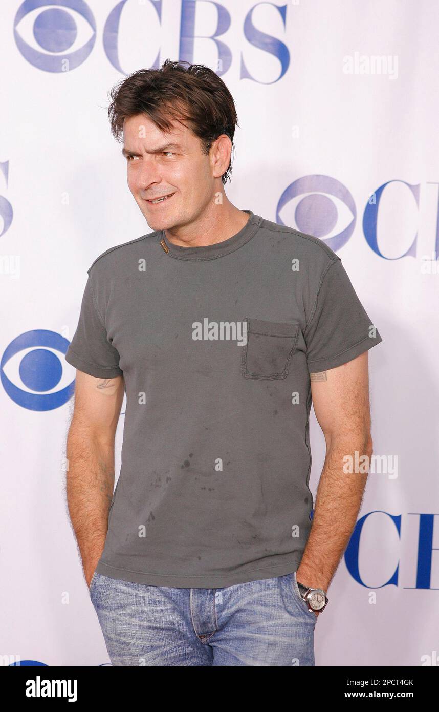 Actor Charlie Sheen, from "Two and a Half Men," arrives at the CBS ...