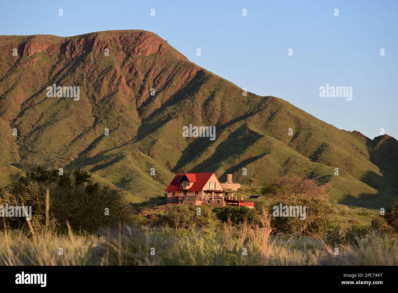 Farmhouse near Duwisib in Southern Namib, Namibia, Africa Stock Photo ...