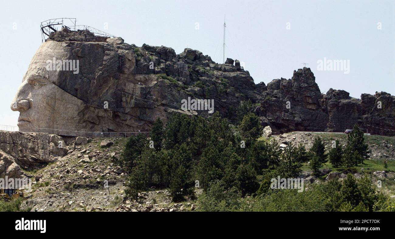 The Crazy Horse memorial by sculptor Korczak Ziolkowski, who began ...