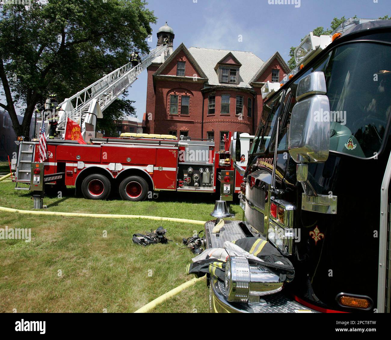 Firefighters from more than seven communities, including Plainville and ...