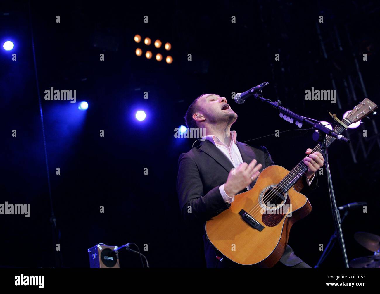 British singer and songwriter David Gray performs on stage, at the ...