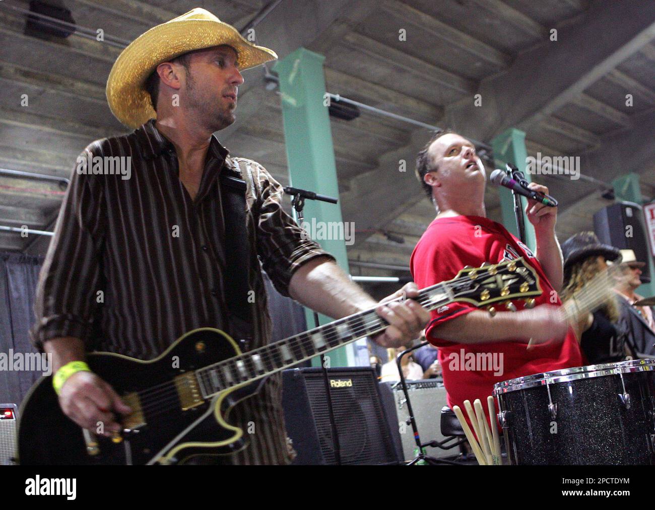 The New Orleans rock band Cowboy Mouth including John Thomas Griffith ...