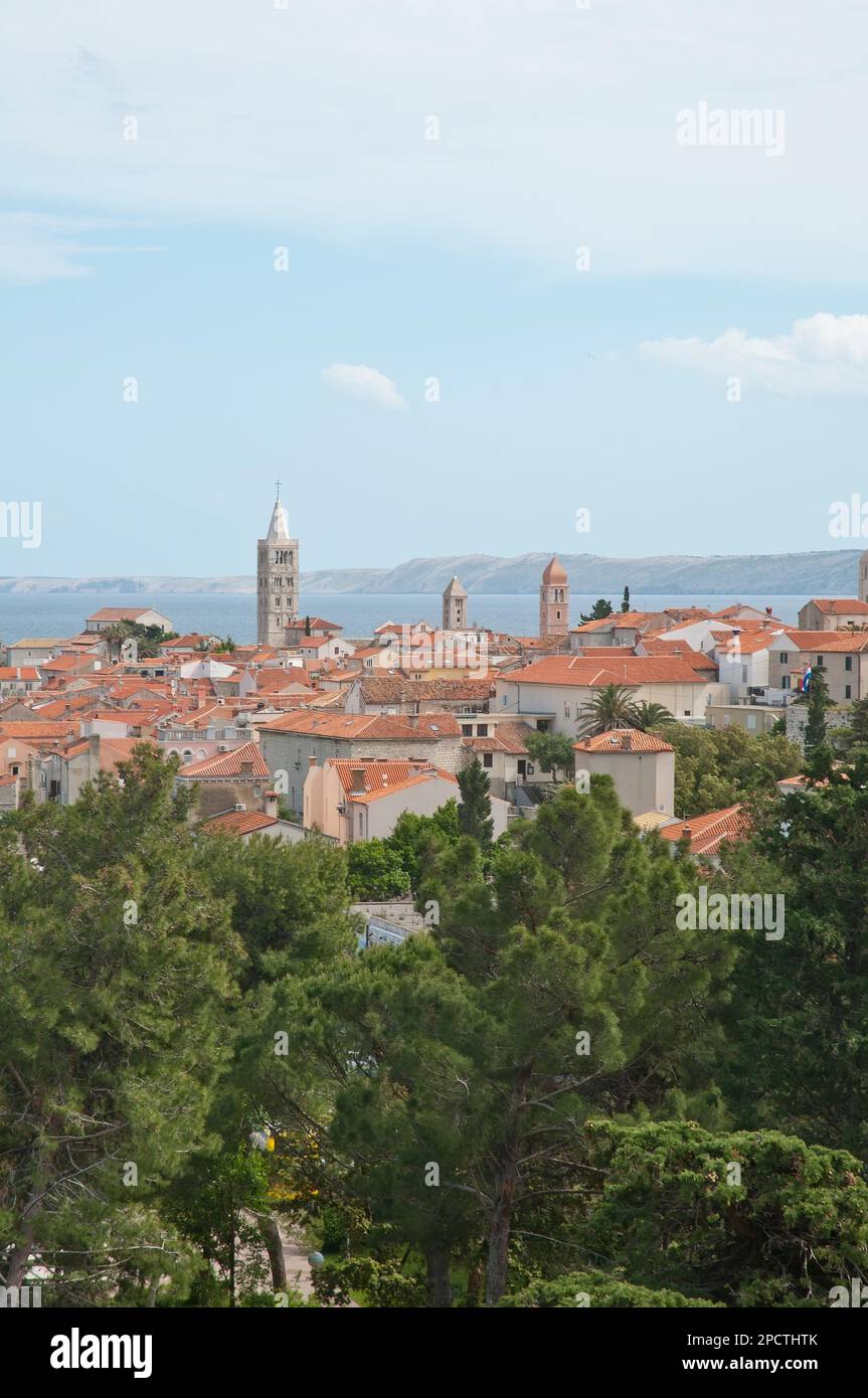 Rab village overview - Rab island, Croatia Stock Photo - Alamy