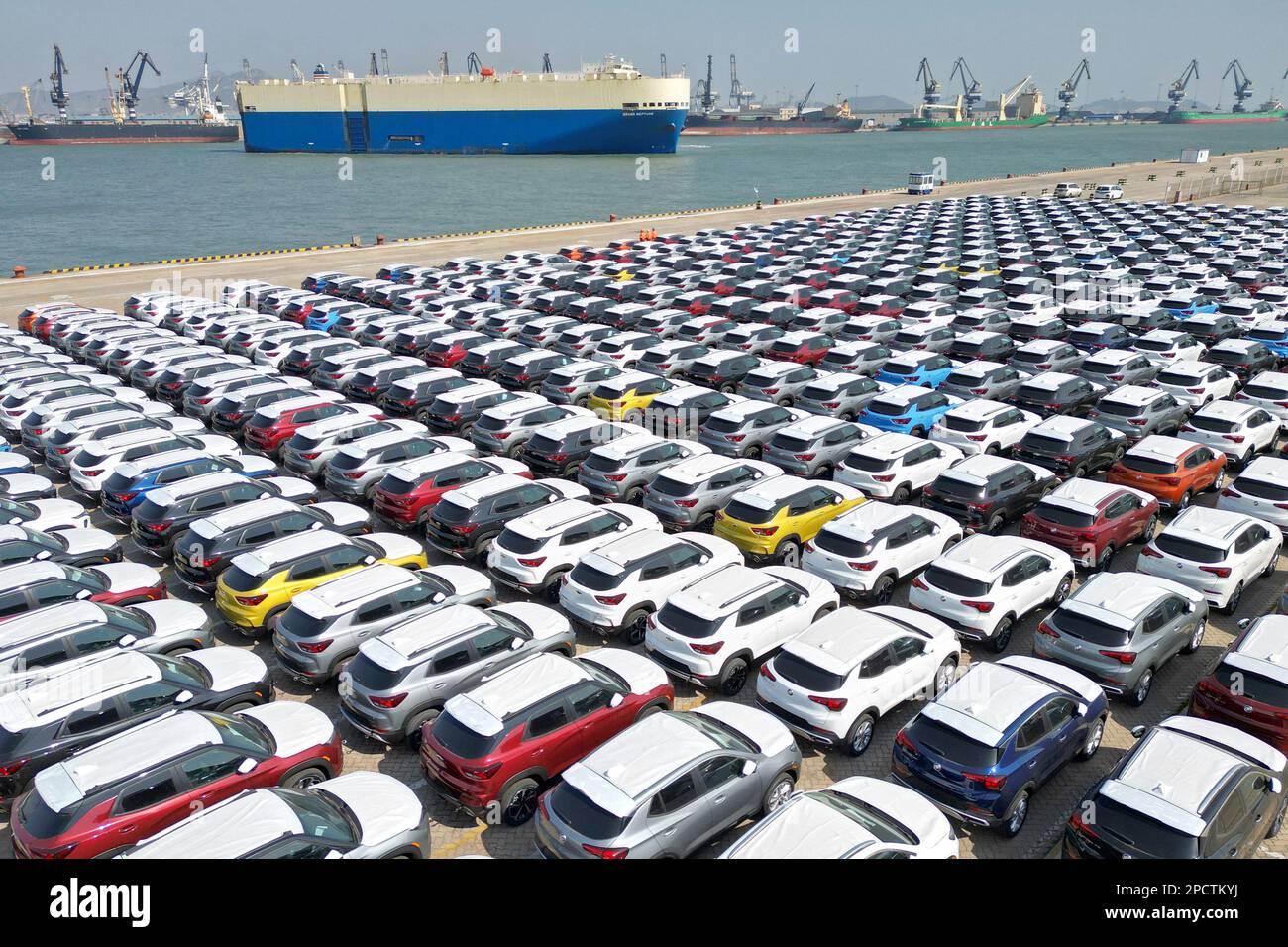 Yantai, China. 14th Mar, 2023. YANTAI, CHINA - MARCH 14, 2023 - A car ...