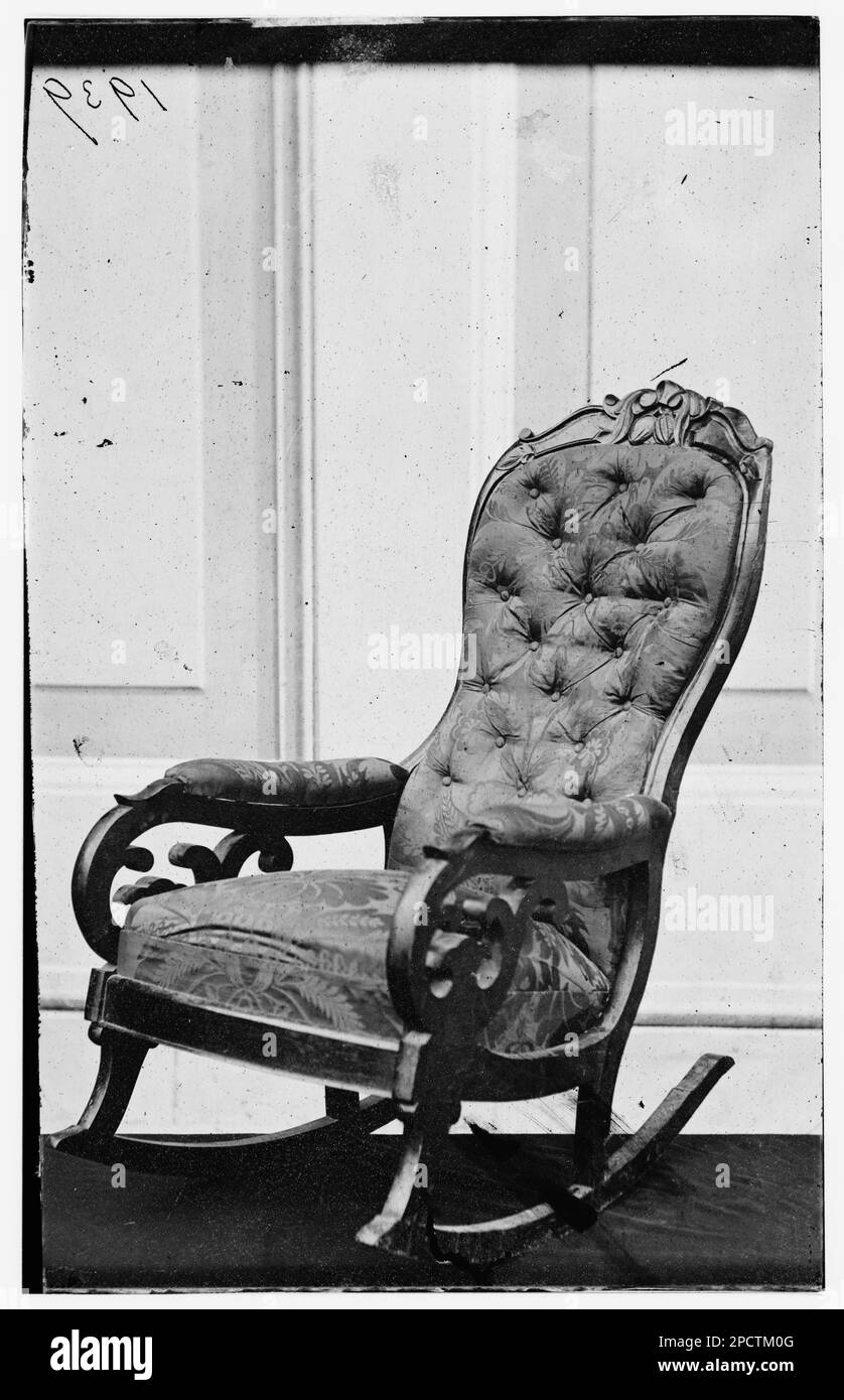 Chair occupied by Pres. Lincoln, Ford's Theatre. Civil war photographs ...