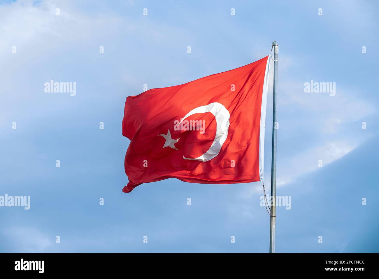 Turkish flag. Turkey national flag. Turkish flag outdoors Stock Photo ...