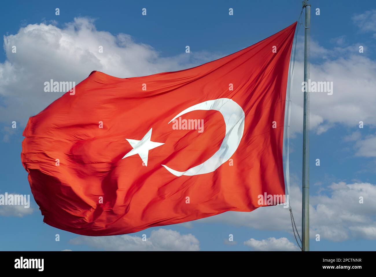 Turkish flag. Turkey national flag. Turkish flag outdoors Stock Photo ...
