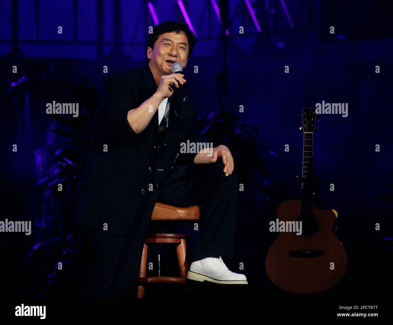 Hong Kong movie star Jackie Chan, perfroms during Taiwan composer ...