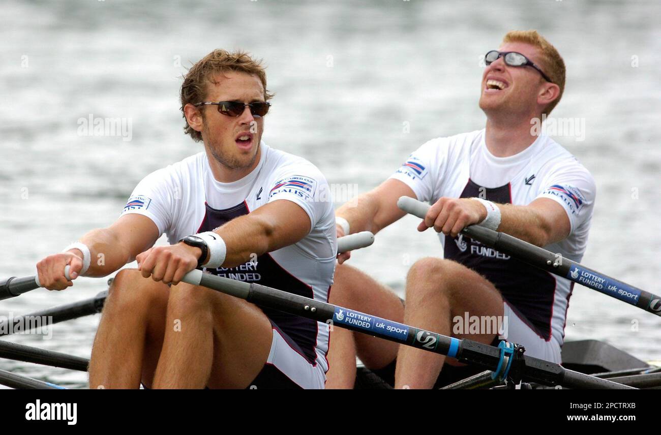 Stephen Rowbotham, right, and Matthew Wells, left, of Great- Britain ...