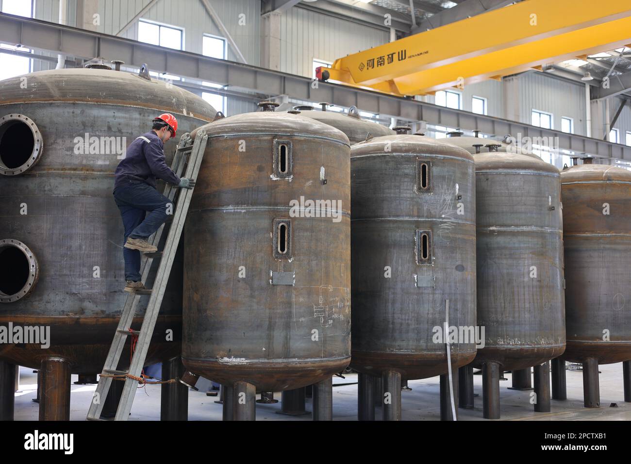 BINZHOU, CHINA - MARCH 14, 2023 - A worker produces pure water reverse ...