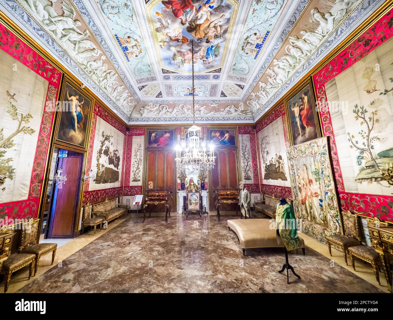 Salone degli Arazzi (Hall of Tapestries) in the Filangeri-Cutò ...