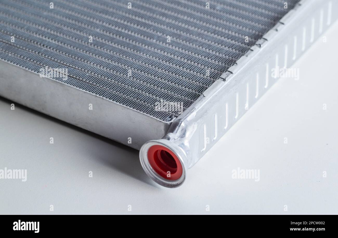 New car radiator car stove on a white background Stock Photo - Alamy