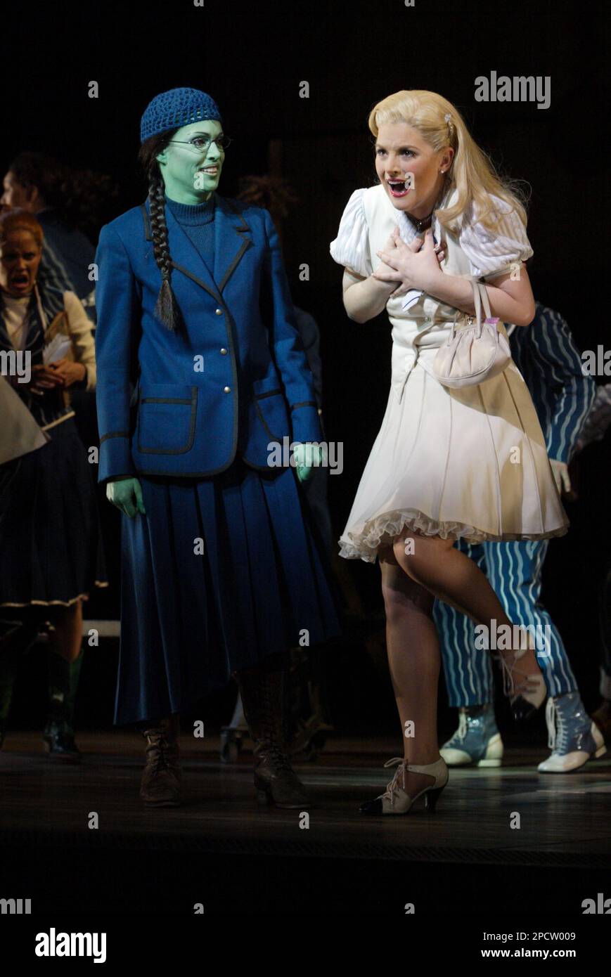 Lucy Durack (Glinda the Good Witch) and Amanda Harrison (Elphaba the ...