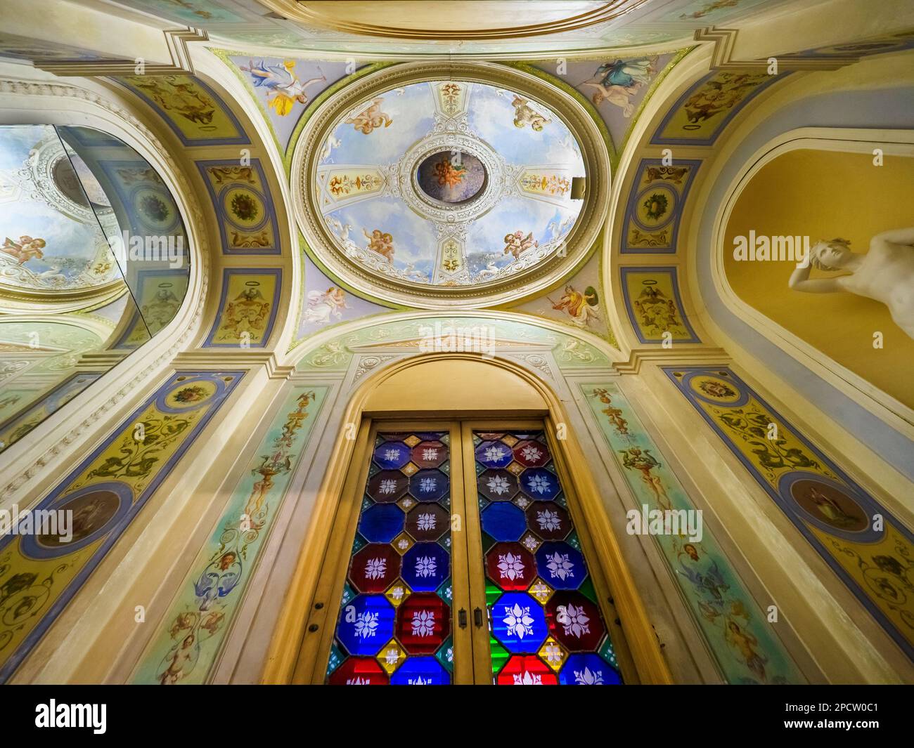 Diana lounge in the Filangeri-Cutò aristocratic baroque style palace ...