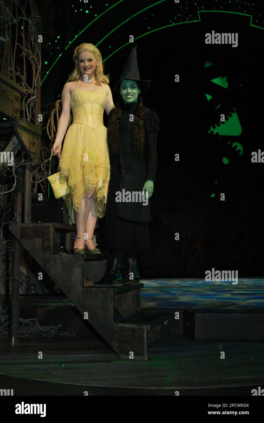 Lucy Durack (Glinda the Good Witch) and Amanda Harrison (Elphaba the ...
