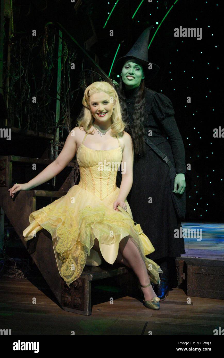 Lucy Durack (Glinda the Good Witch) and Amanda Harrison (Elphaba the ...