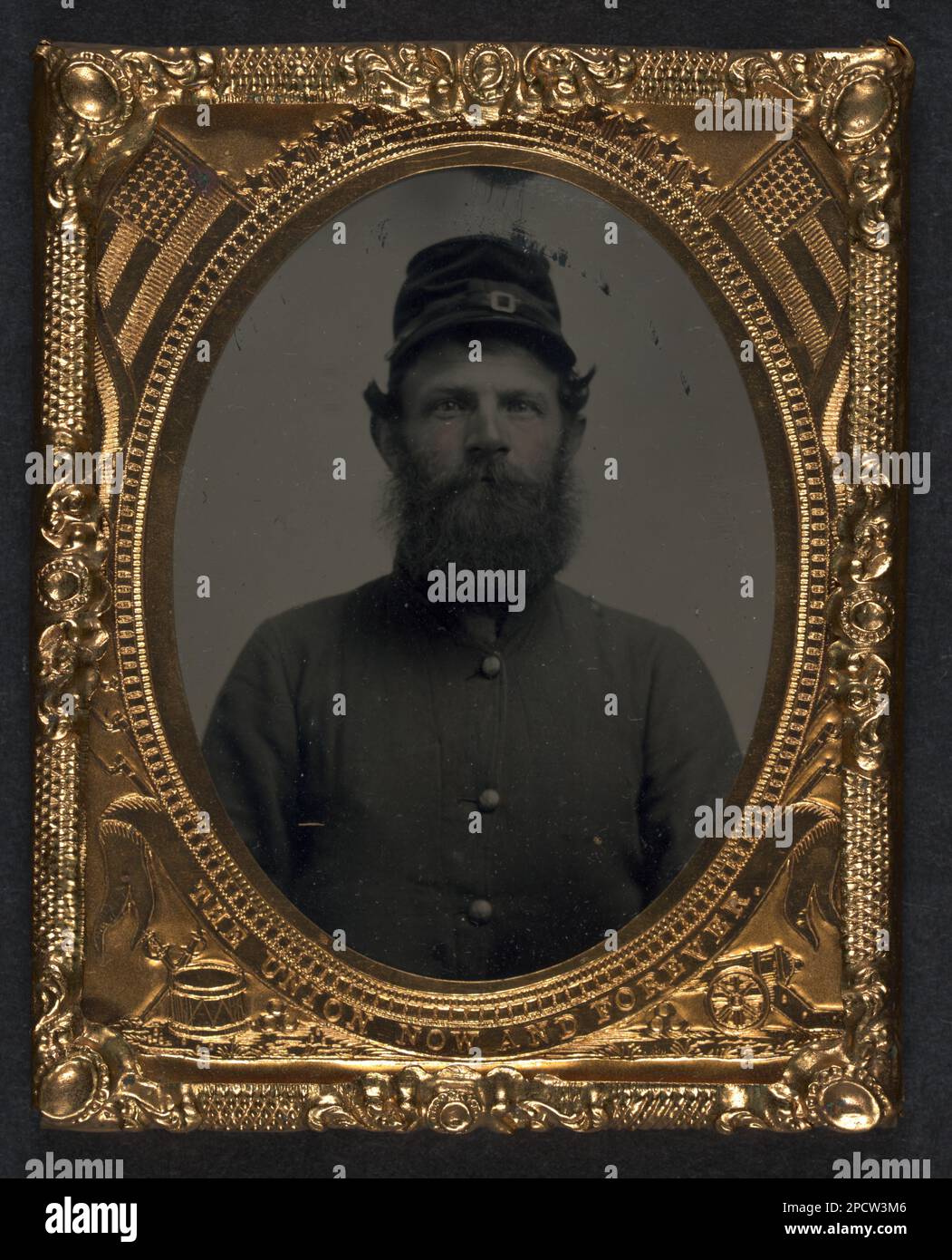 Unidentified soldier in Union uniform and forage cap. United States ...