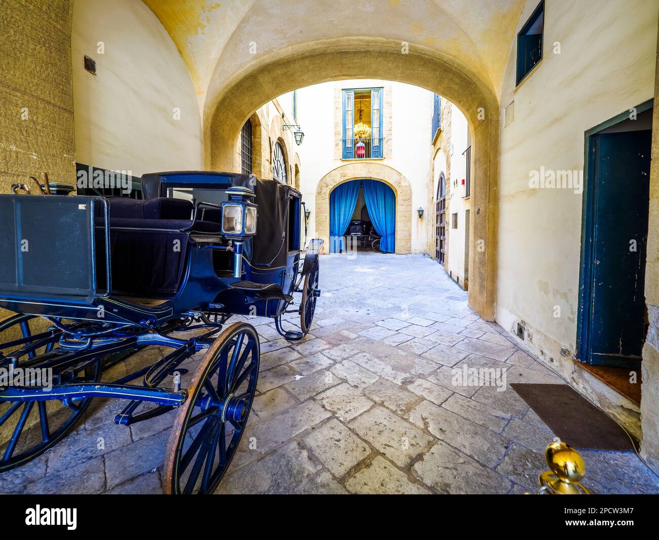 Carriage shelter in the Filangeri-Cutò aristocratic baroque style ...