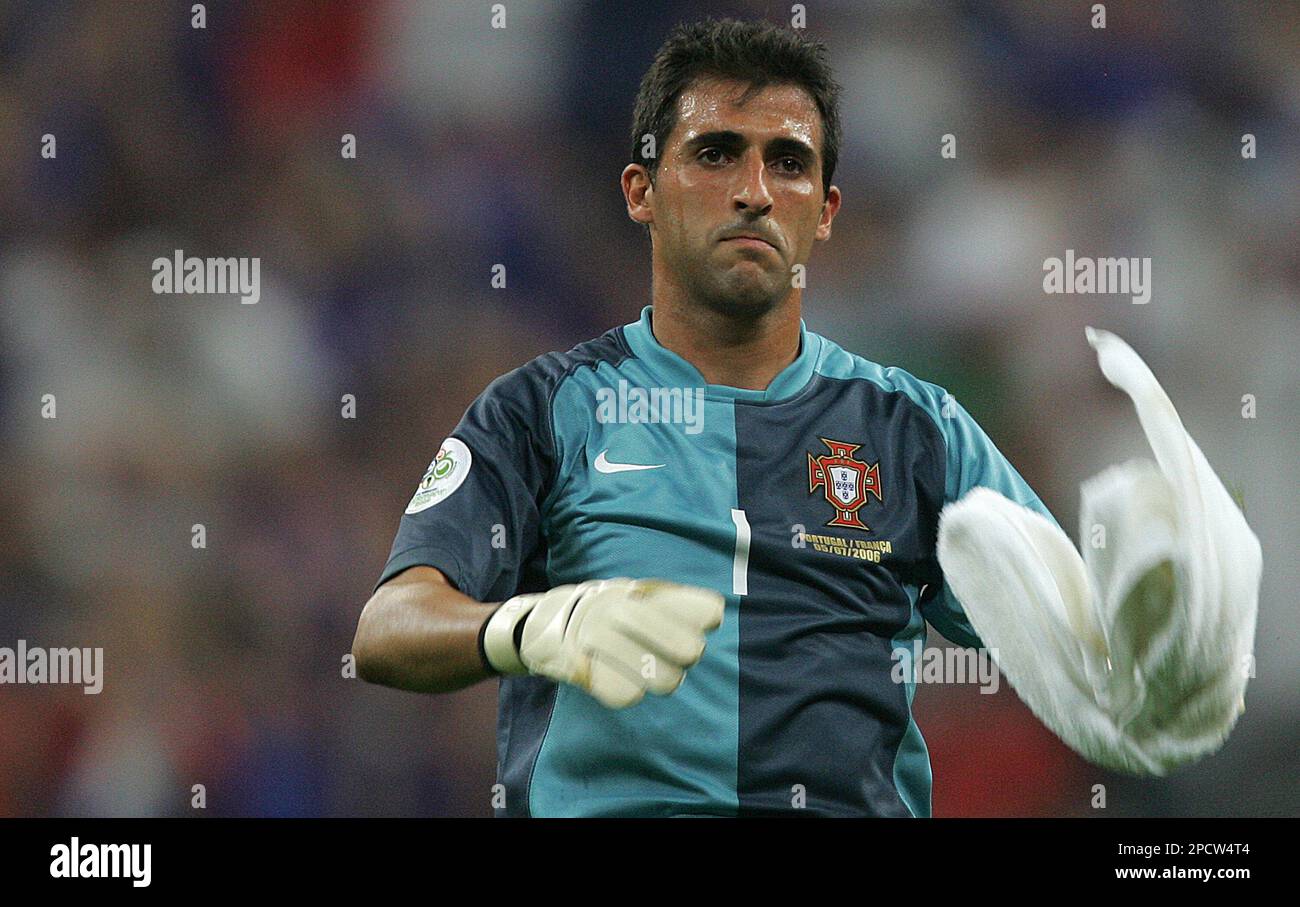 Portugal's goalkeeper Ricardo leaves the pitch after they lost 1-0 to ...