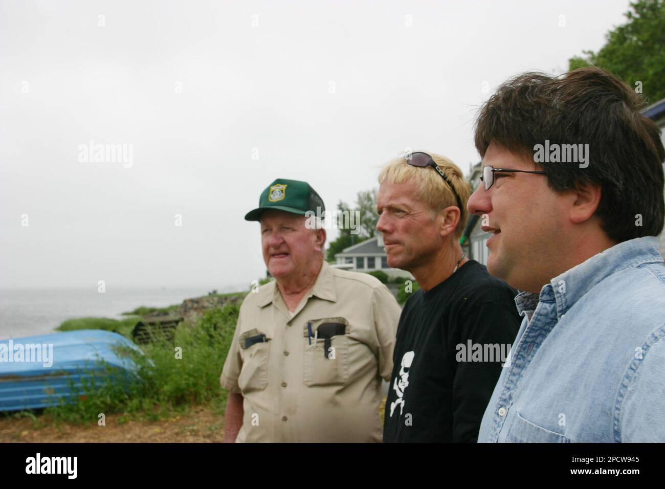 Shellfish constable Phil Kent, left, clammer and Ipswich, Mass., warden ...
