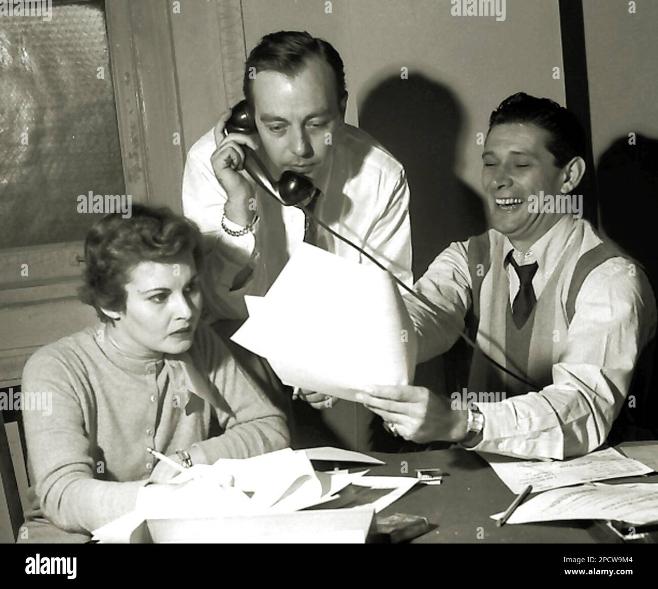 ** FILE ** Jan Murray, right, works with his producer Mike Dutton and ...