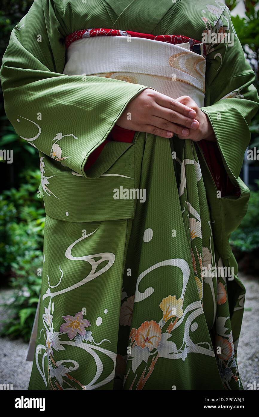 Detail of 'maiko' (geisha apprentice) from Ishihatsu okiya (house of ...