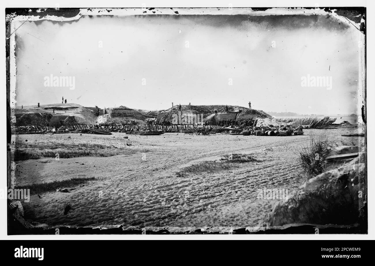 Morris Island, South Carolina. Fort Putnam, formerly Confederate ...