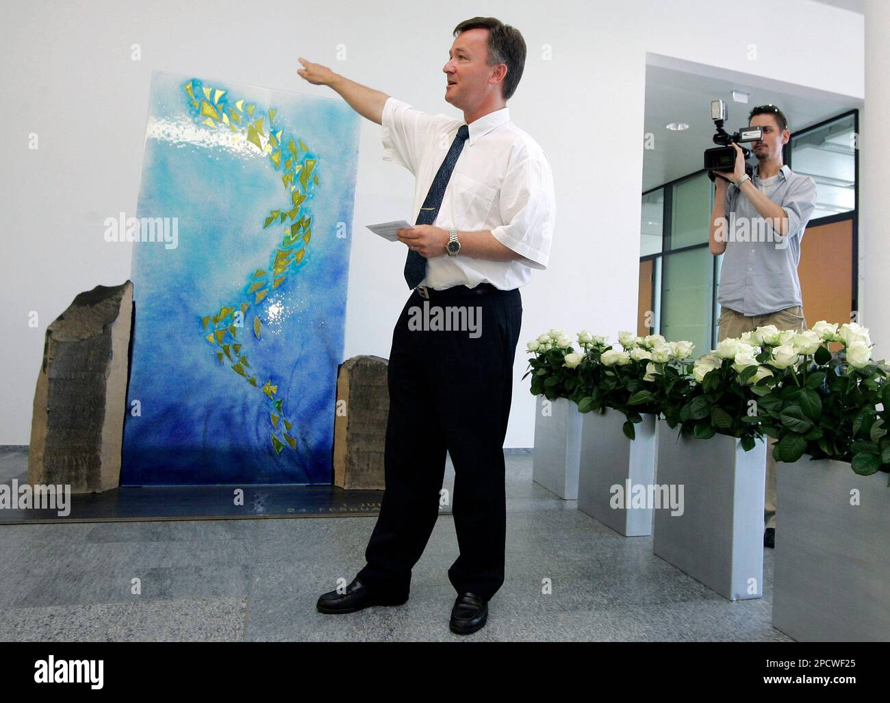 Alain Rossier, CEO Skyguide, haelt eine Ansprache, am Samstag, 1. Juli ...