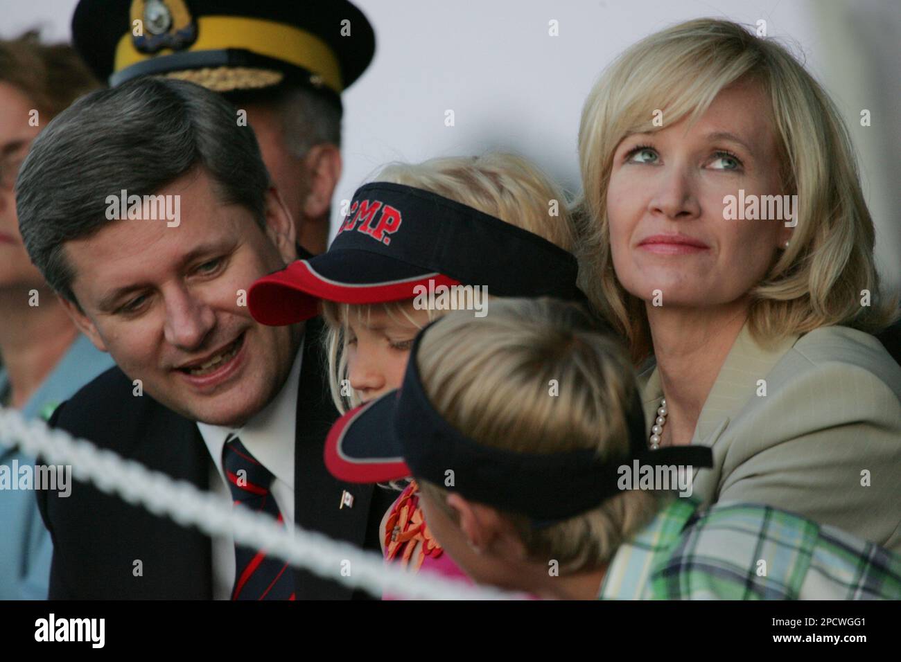 Canadian Prime Minister Stephen Harper, left, along with daughter ...