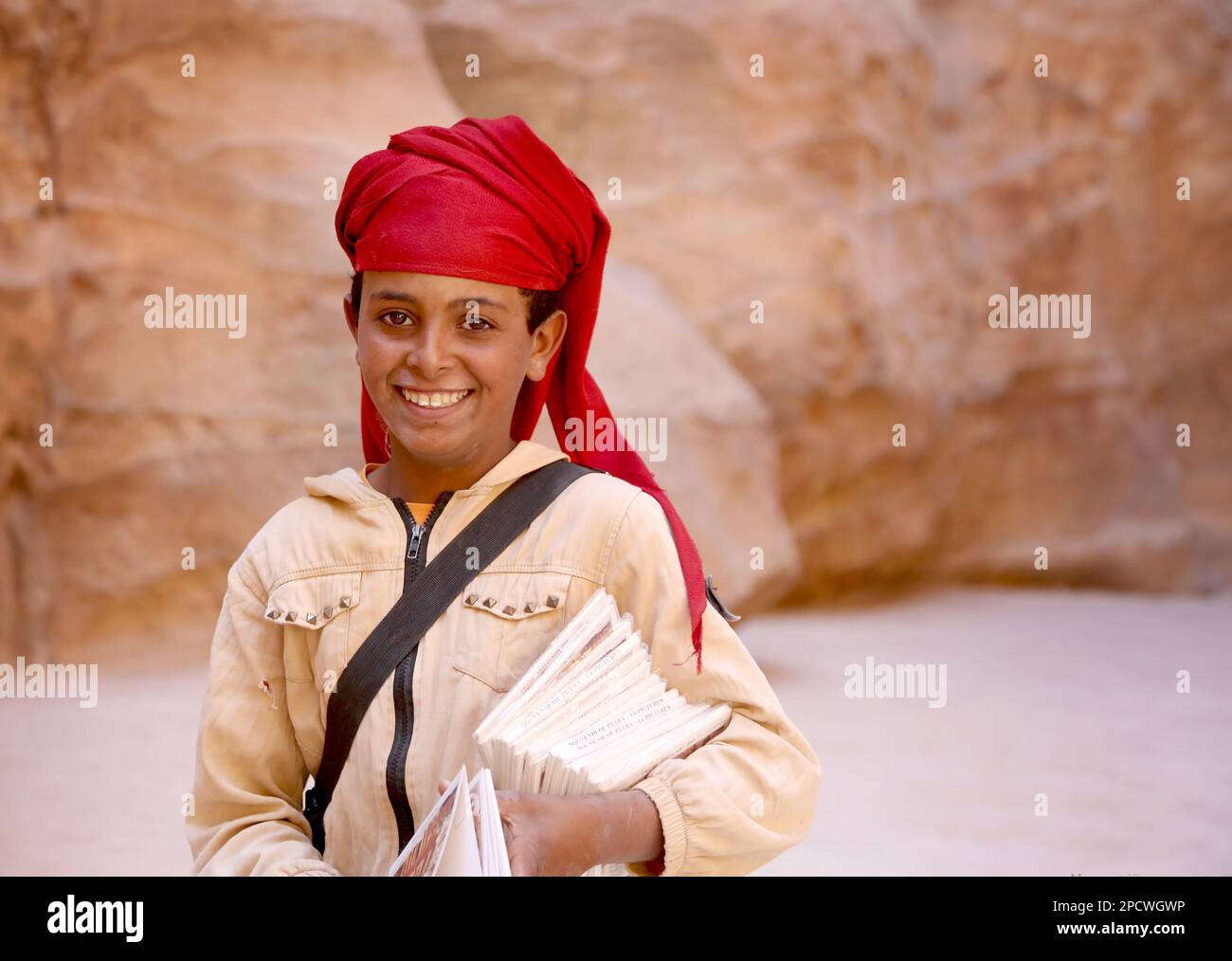 A young Bedouin in Petra Jordan Stock Photo - Alamy