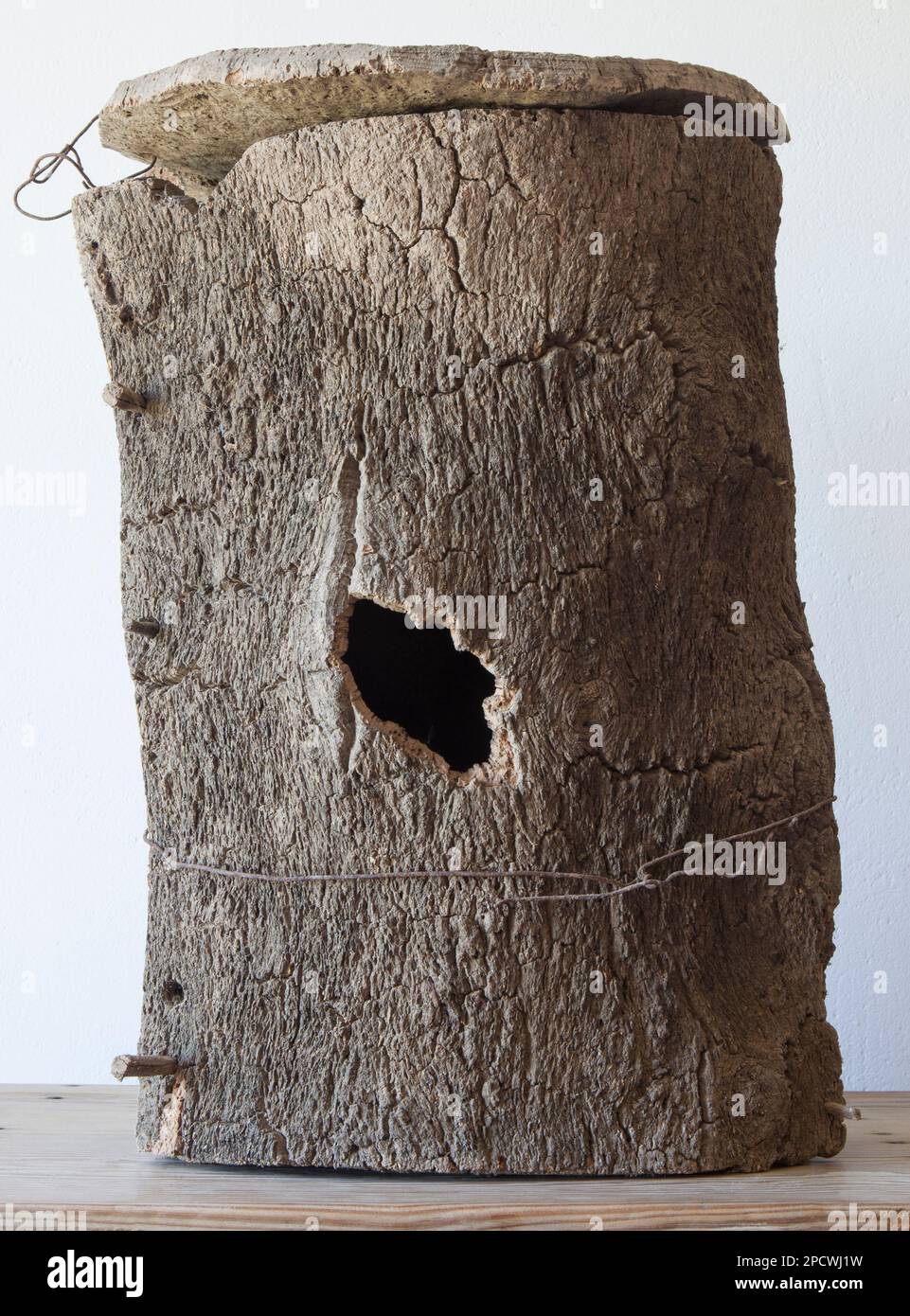 Traditional hive made of cork. Natural light shot Stock Photo - Alamy