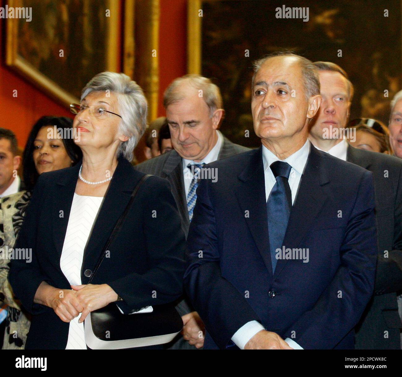Turkish President Ahmet Necdet Sezer, right, and his wife Semra Sezer ...