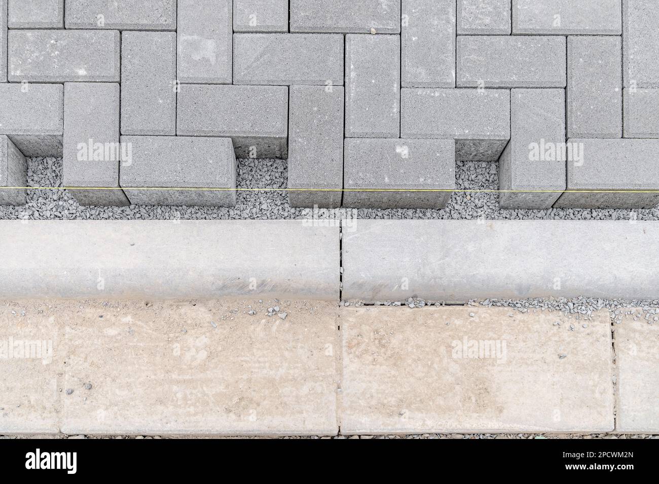 concrete blocks for the construction of sidewalks and roads Stock Photo ...