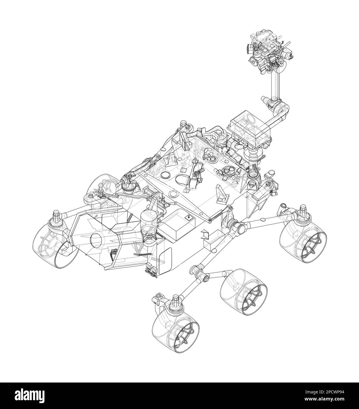 Simple Drawing Mars Rover Curiosity