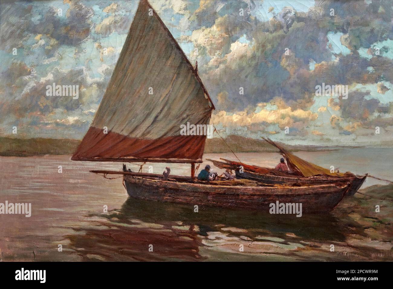 Sera alla foce del fiume Livenza - olio su tela - Francesco Sartorelli ...