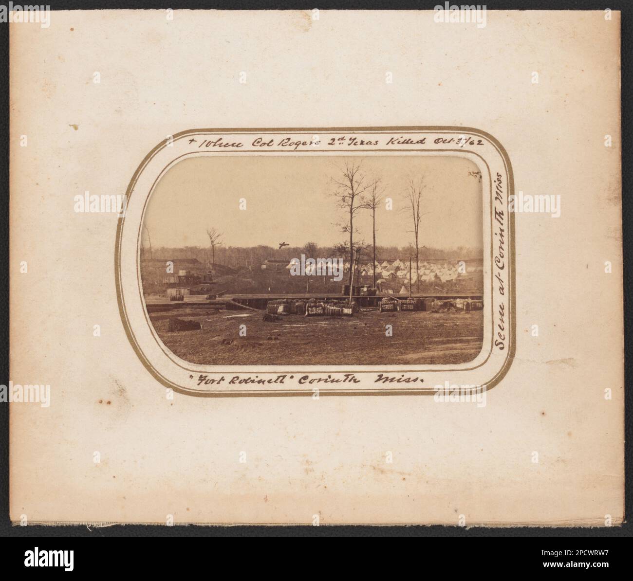 Tents at Fort (Battery) Robinett, Corinth, Mississippi, where Colonel ...