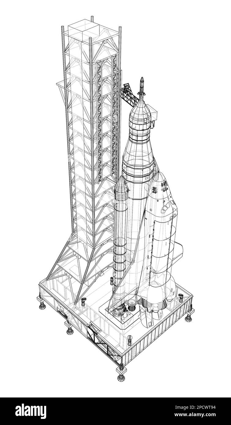 Rocket booster sketch hi-res stock photography and images - Alamy