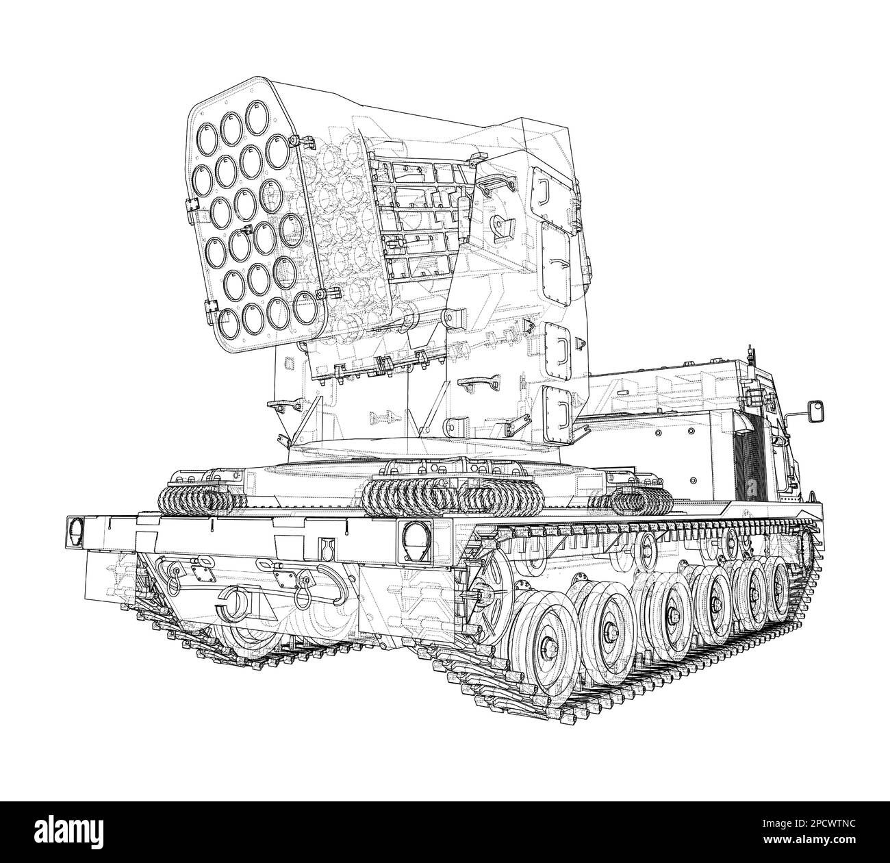 Military track missle system Stock Photo - Alamy