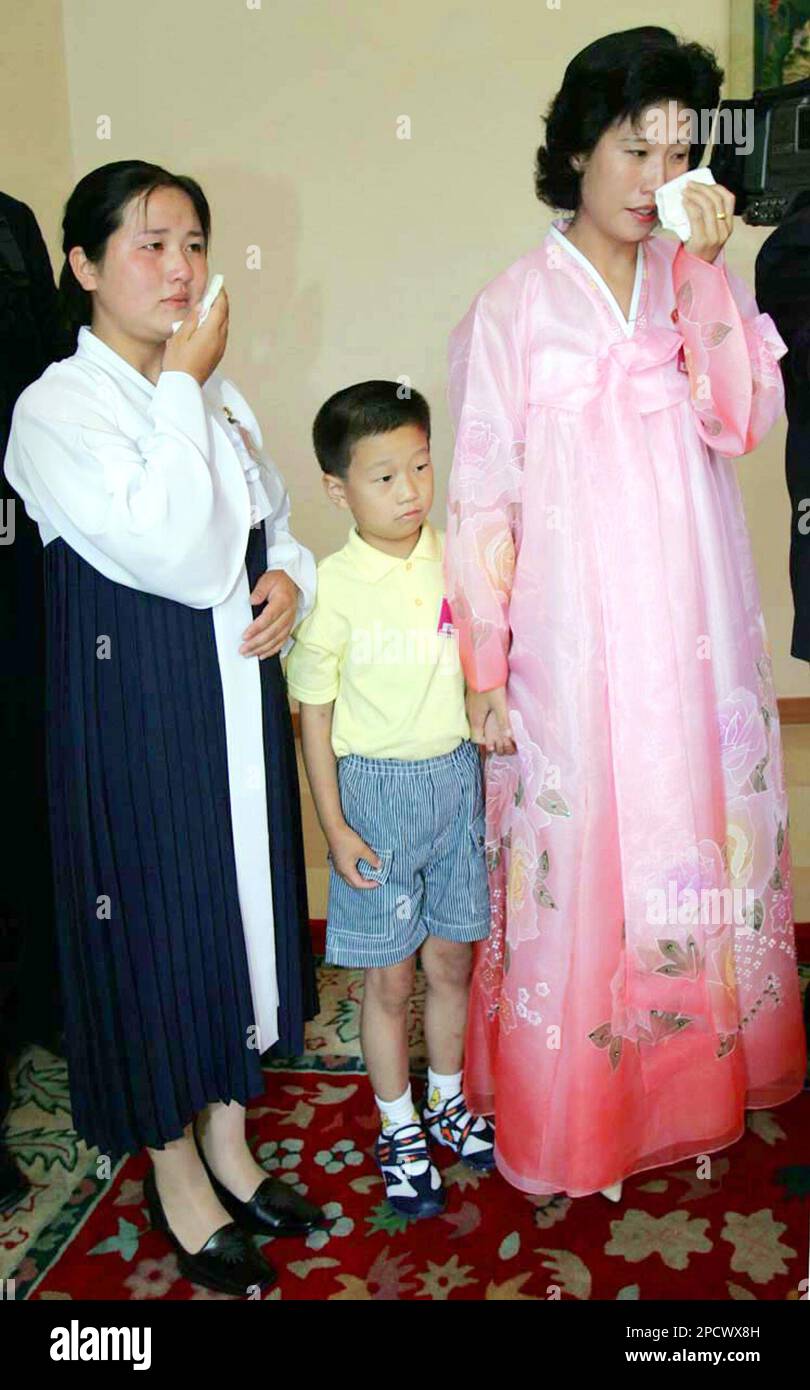 North Korean Kim Young-nam's daughter Kim Hae Kyong, left, son, Kim ...