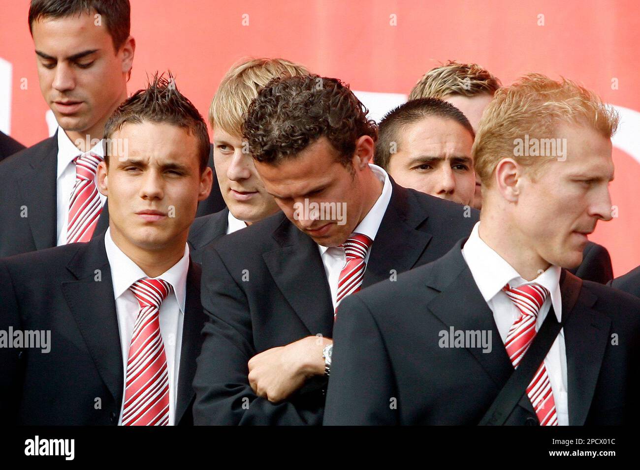 The Swiss soccer national team players Diego Benaglio, one of the Degen ...