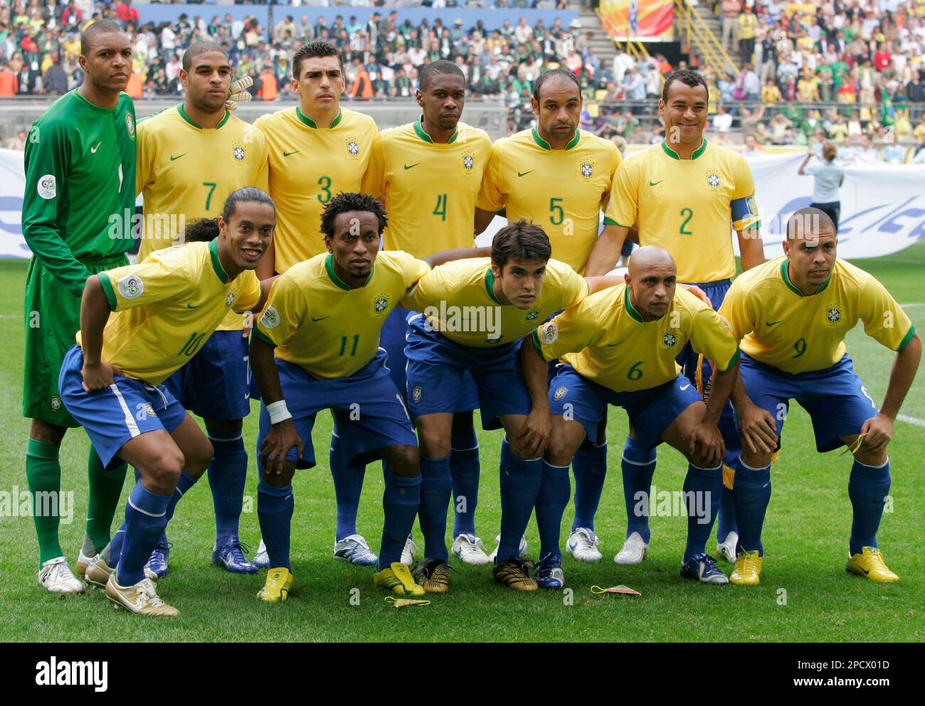 The Brazilian national team poses prior to the World Cup, Round of 16 ...