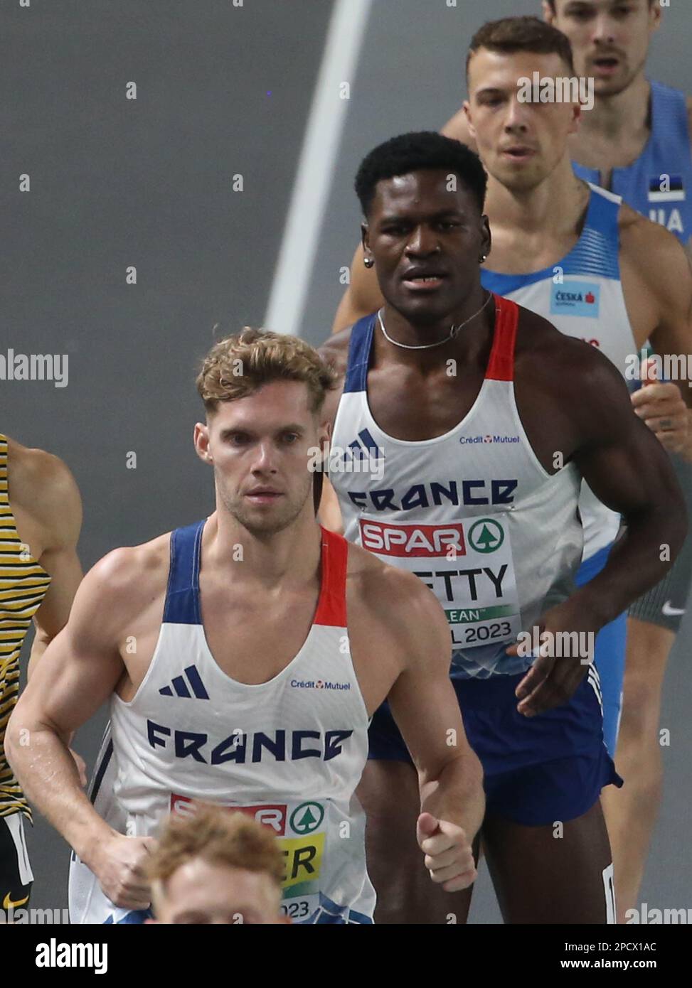 Makenson GLETTY and Kevin MAYER of France 1000m Men Heptathlon during ...