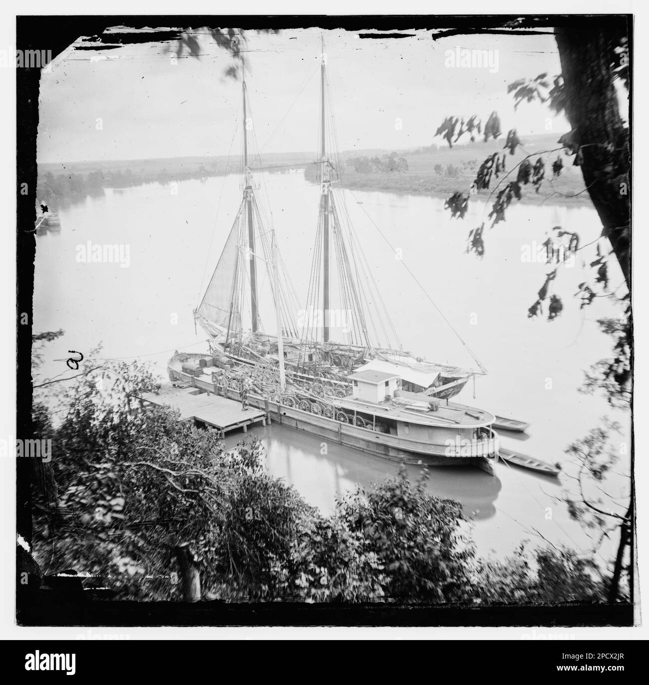 Drewry's Bluff, Virginia. Federal transports with cargoes of artillery ...