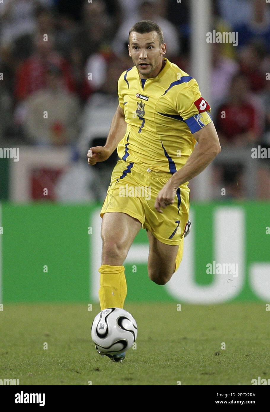 Ukraine's Andriy Shevchenko goes downfield during the World Cup Round ...