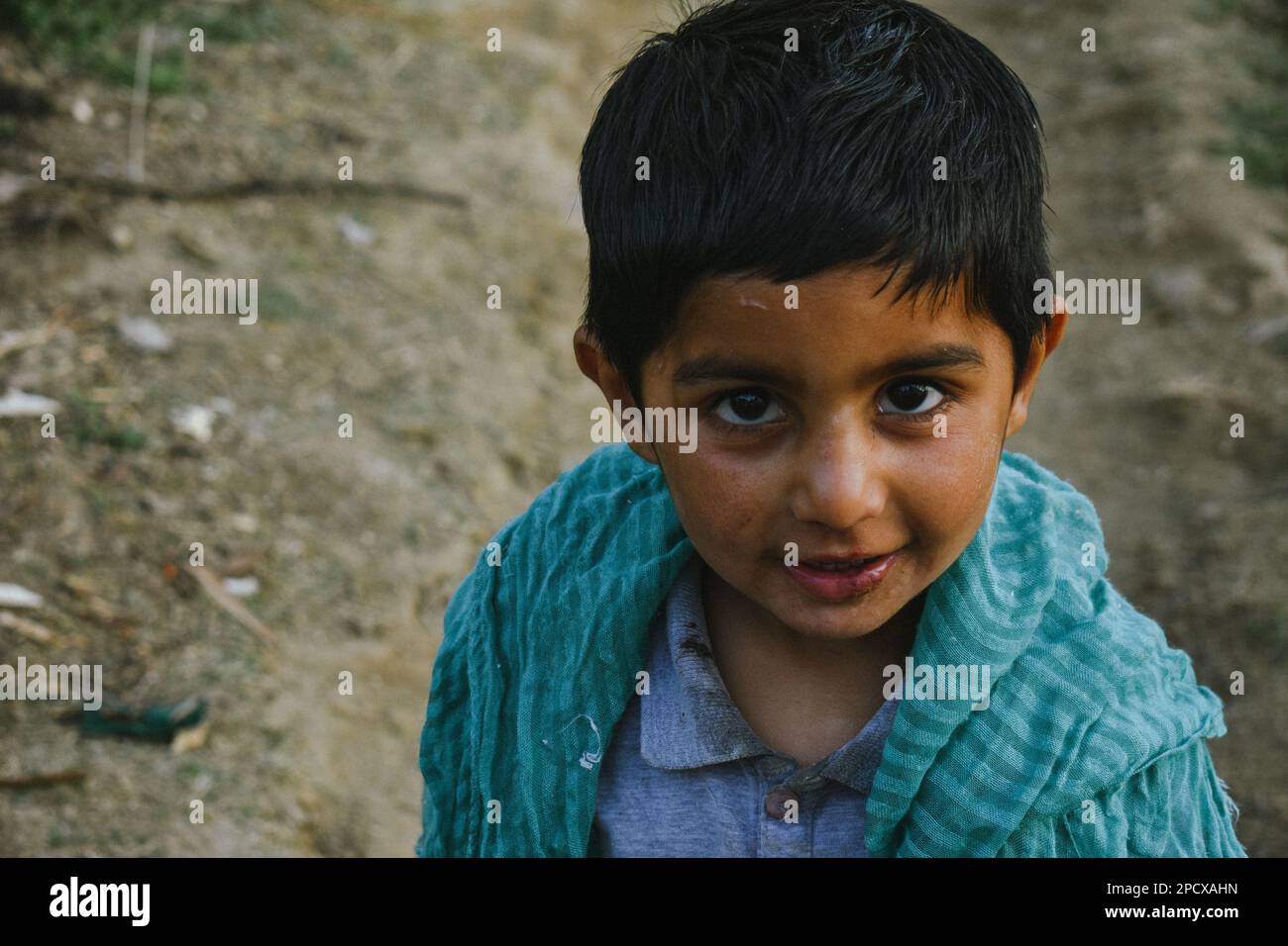 Innocent Child Portrait from a Countryside - 2 Year Old Asian Boy ...