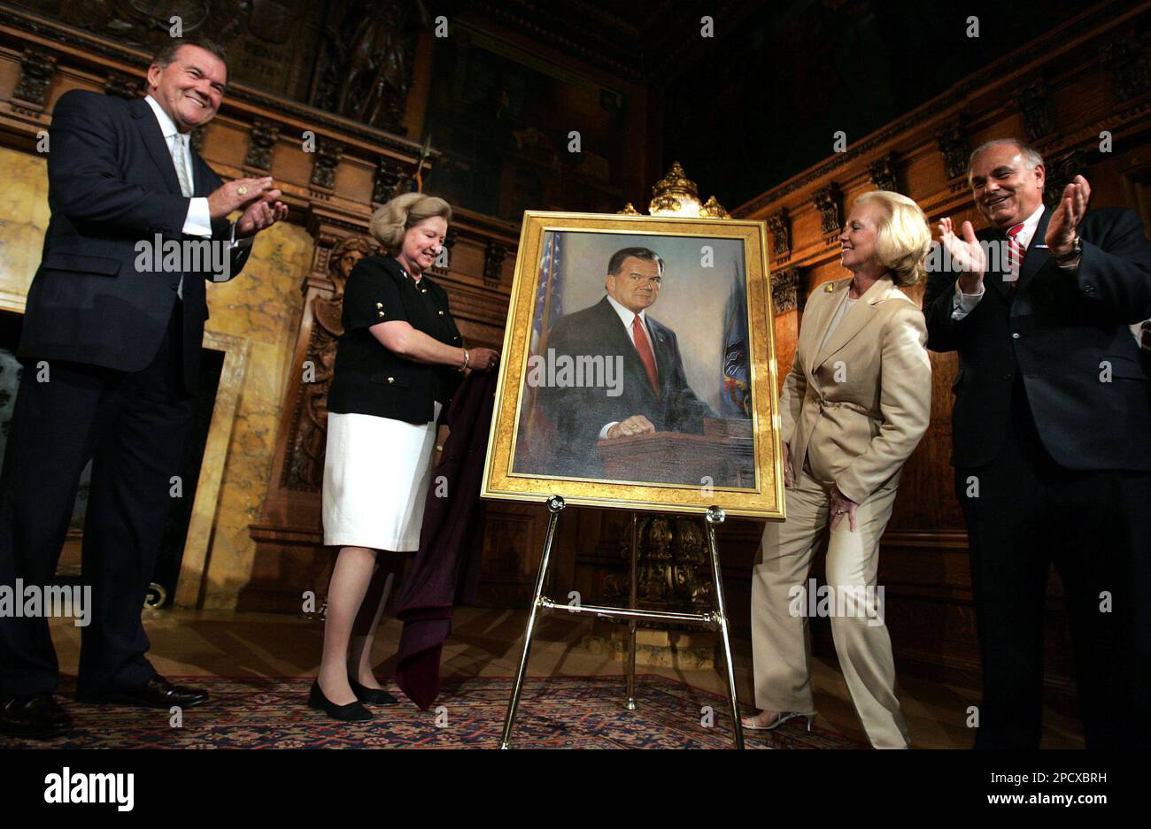 Former Pennsylvania Gov. Tom Ridge, left, and his wife Michele Ridge ...