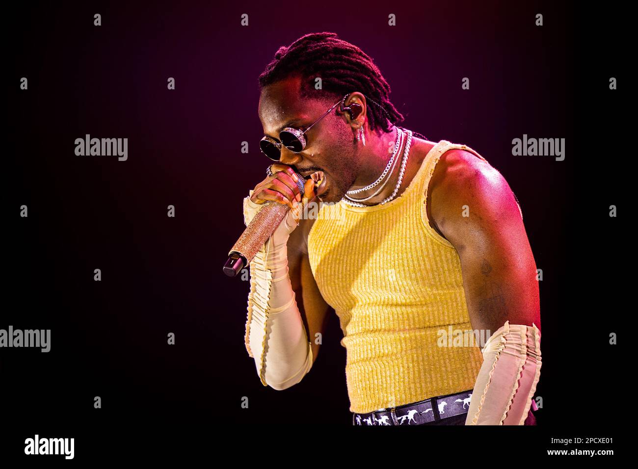 Copenhagen, Denmark. 13th Mar, 2023. The American rapper and singer Channel Tres performs a live ...